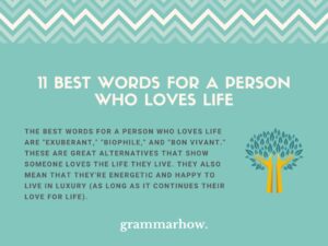 11 Best Words for a Person Who Loves Life