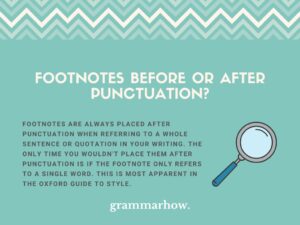 Footnotes Before or After Punctuation? (Comma and Period)