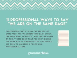 11 Professional Ways to Say "We Are on the Same Page"