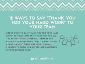 12 Ways to Say "Thank You for Your Hard Work" to Your Team