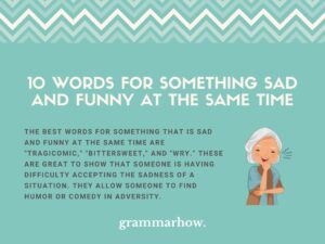 10 Words for Something Sad and Funny at the Same Time