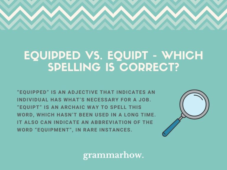Equipped vs. Equipt - Which Spelling Is Correct?