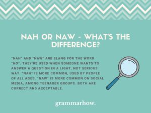 Nah or Naw - What’s the Difference? (Helpful Examples)