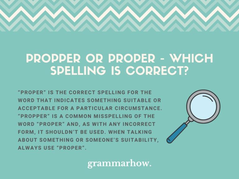 Propper or Proper - Which Spelling Is Correct?
