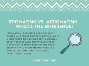 Stigmatism vs. Astigmatism - What's the Difference?