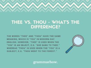 Thee vs. Thou - What’s the Difference? (With Examples)