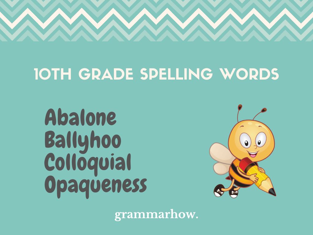 10th Grade Spelling Words Printable PDF List TrendRadars