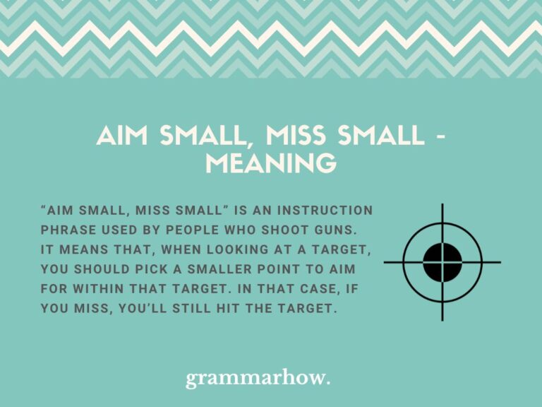 Understanding Aim Small, Miss Small: Meaning and Examples