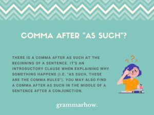 Comma After "As Such"? (Helpful Examples)