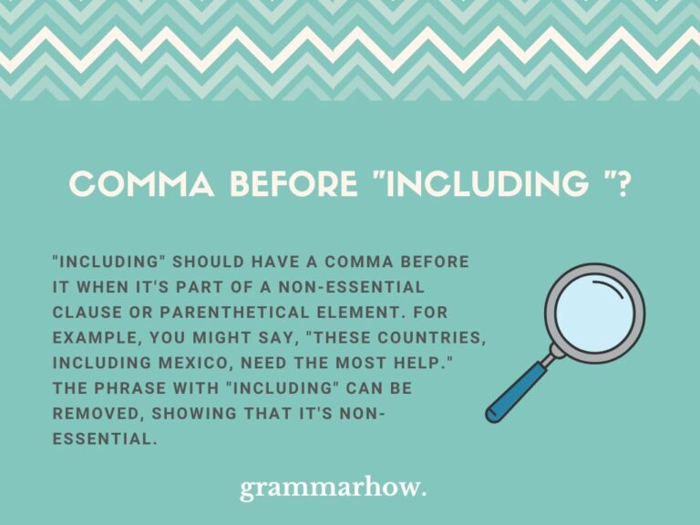 Should You Use a Comma Before "Including"? Examples Inside