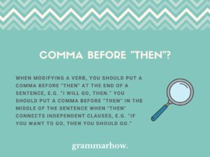 Comma Before "Then"? (Helpful Examples)