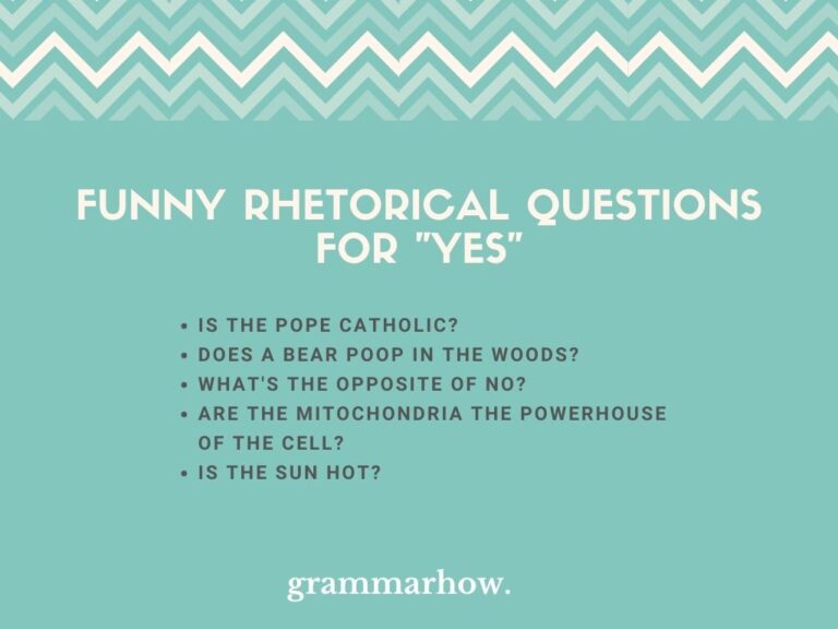 20 Hilarious Rhetorical Questions Answered with Yes
