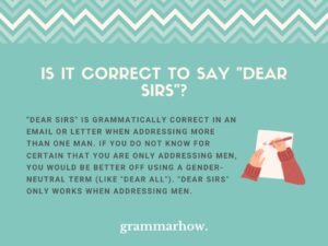 Is It Correct to Say "Dear Sirs"?