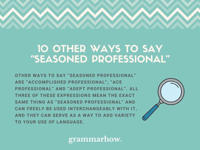 10 Other Ways to Say “Seasoned Professional”