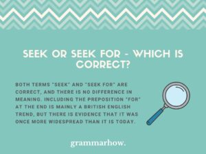 Seek or Seek for - Which Is Correct? (Helpful Examples)