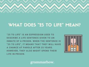 What Does "25 to Life" Mean?