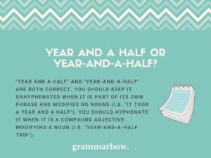 Year and a Half or Year-And-A-Half? Key Examples Explained