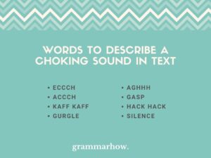 8 Words to Describe a Choking Sound in Text