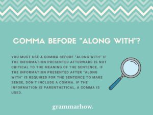 Comma Before "Along With"? (Helpful Examples)