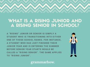 What Is a Rising Junior and a Rising Senior in School?