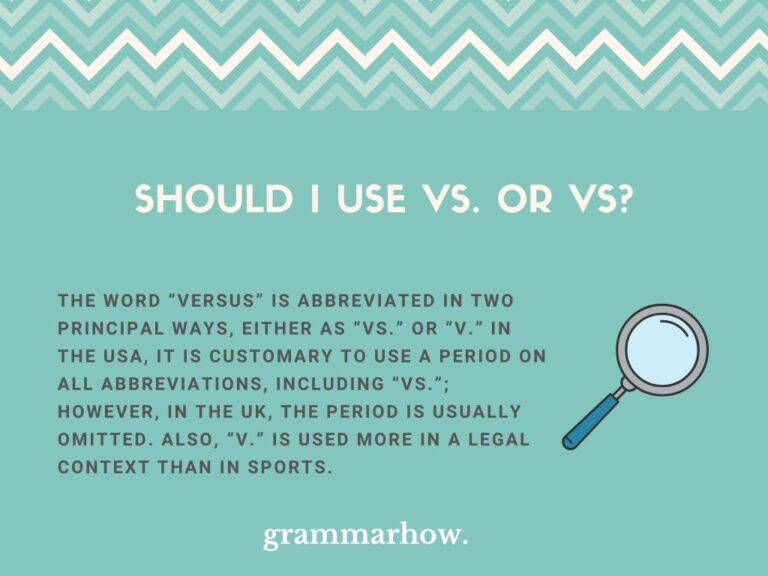 Should I Use Vs Or Vs Abbreviation For Versus Should I Use Vs Or Vs Abbreviation For Versus