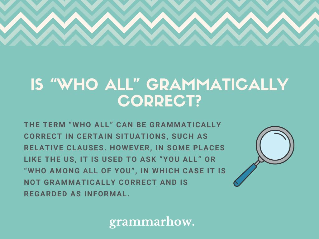 Is Who All Grammatically Correct TrendRadars