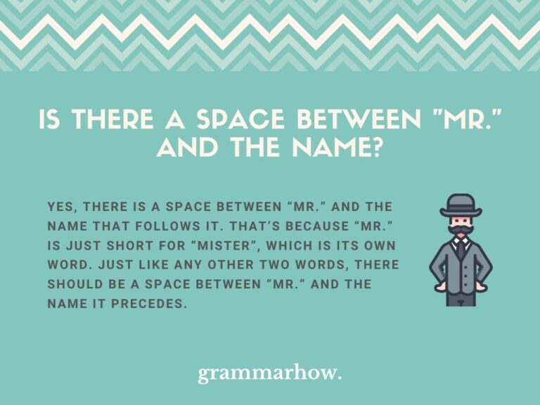 Is There a Space Between "Mr." and the Name?