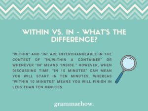 Within vs. In - What's the Difference? (With Examples)