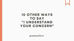 10 Other Ways to Say "I Understand Your Concern"